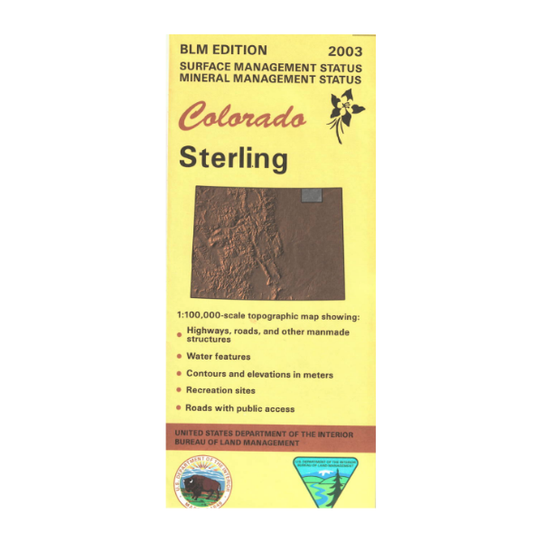 Map Sterling Co Mineral Co150sm Public Lands Interpretive