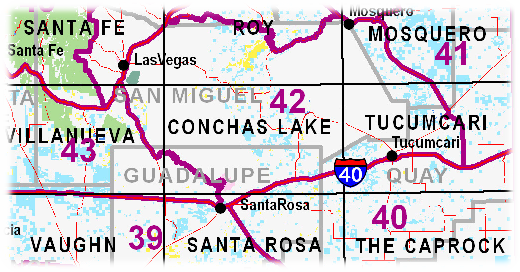 Map Santa Rosa Nm Sign